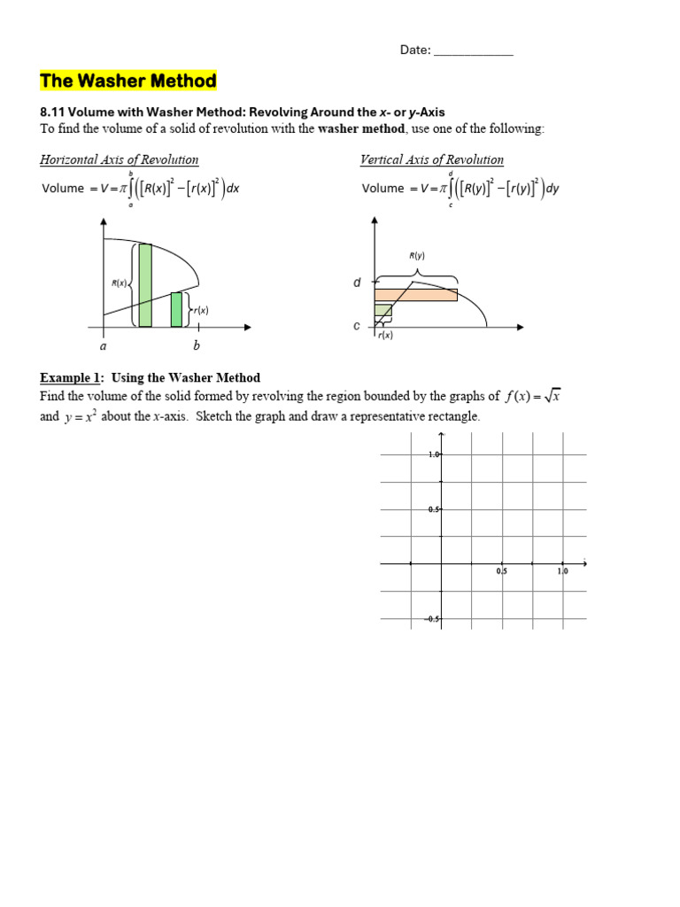 4 Washer Method and About Line Notes | PDF | Euclidean Geometry ...