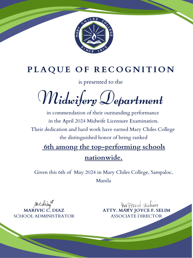 Plaque of Recognition | PDF