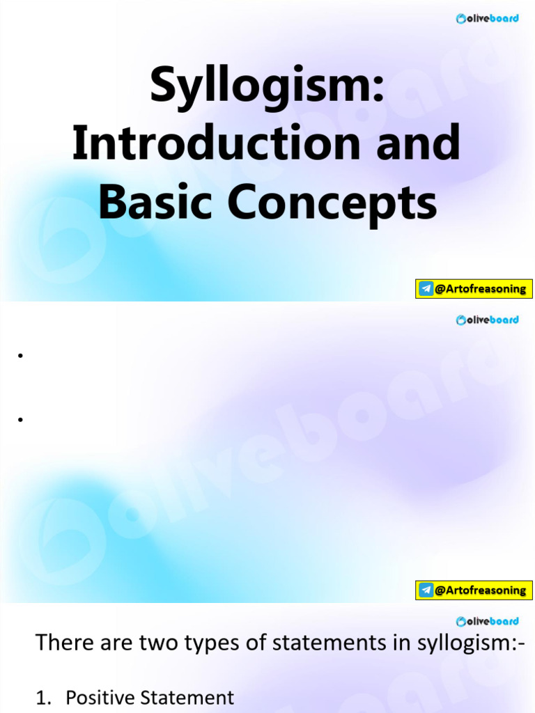 Introduction Syllogism and Basic Concepts | PDF | Logic