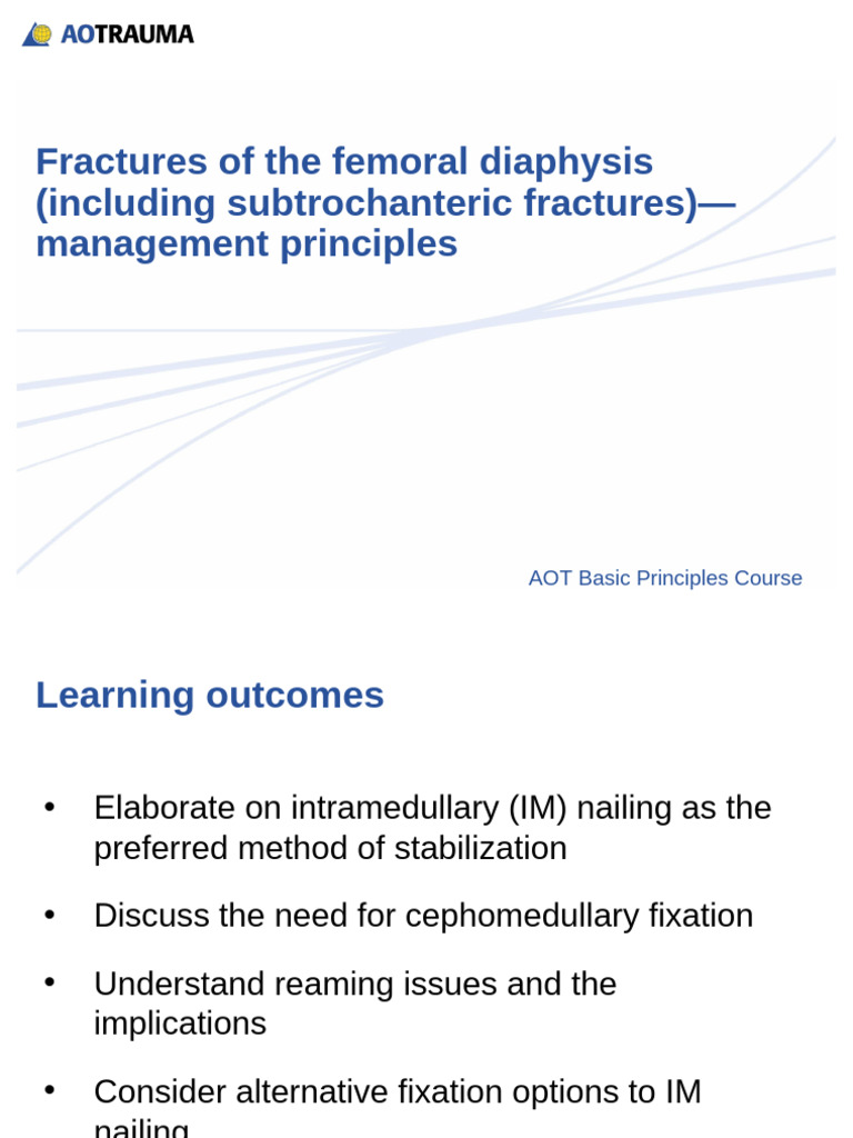 Fractures Femoral Diaphysis | PDF | Injury | Clinical Medicine
