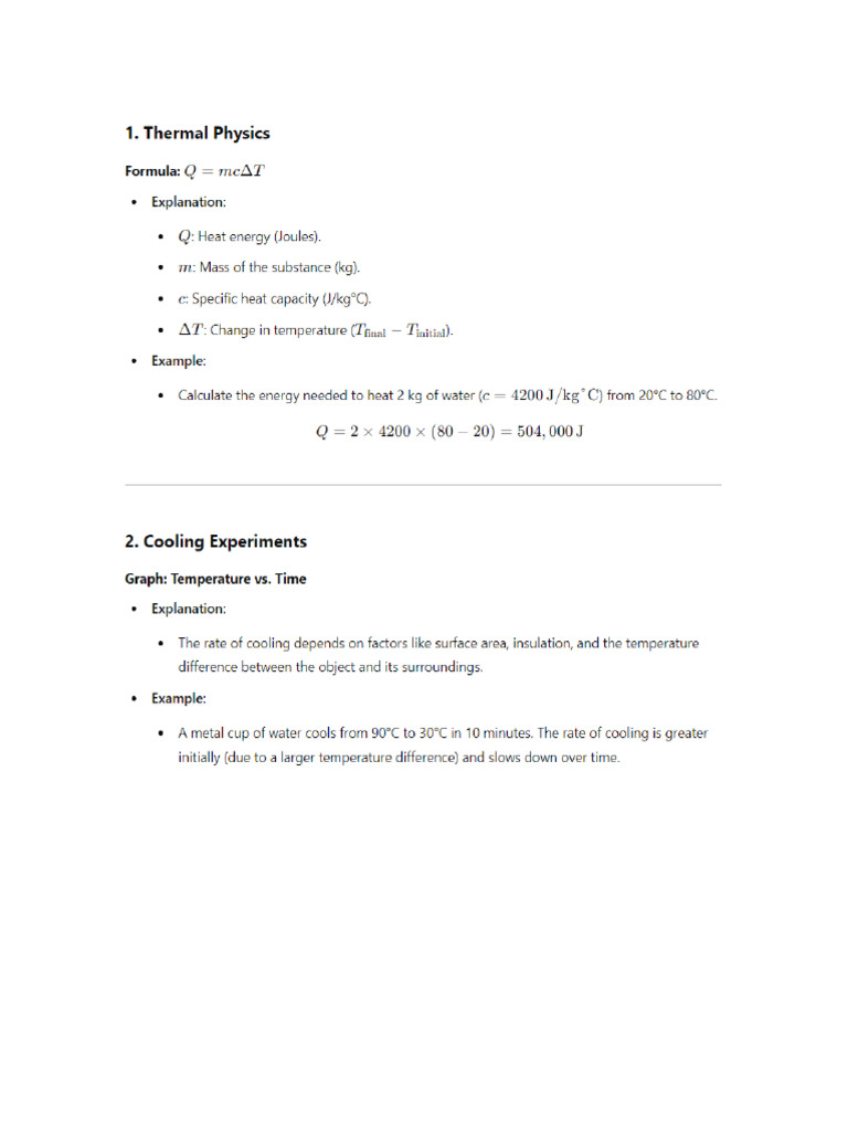 Physics Paper 6 Notes - Formulas | PDF