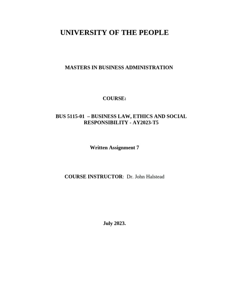 Business Ethics Case Study Analysis | PDF | Utilitarianism | Justice
