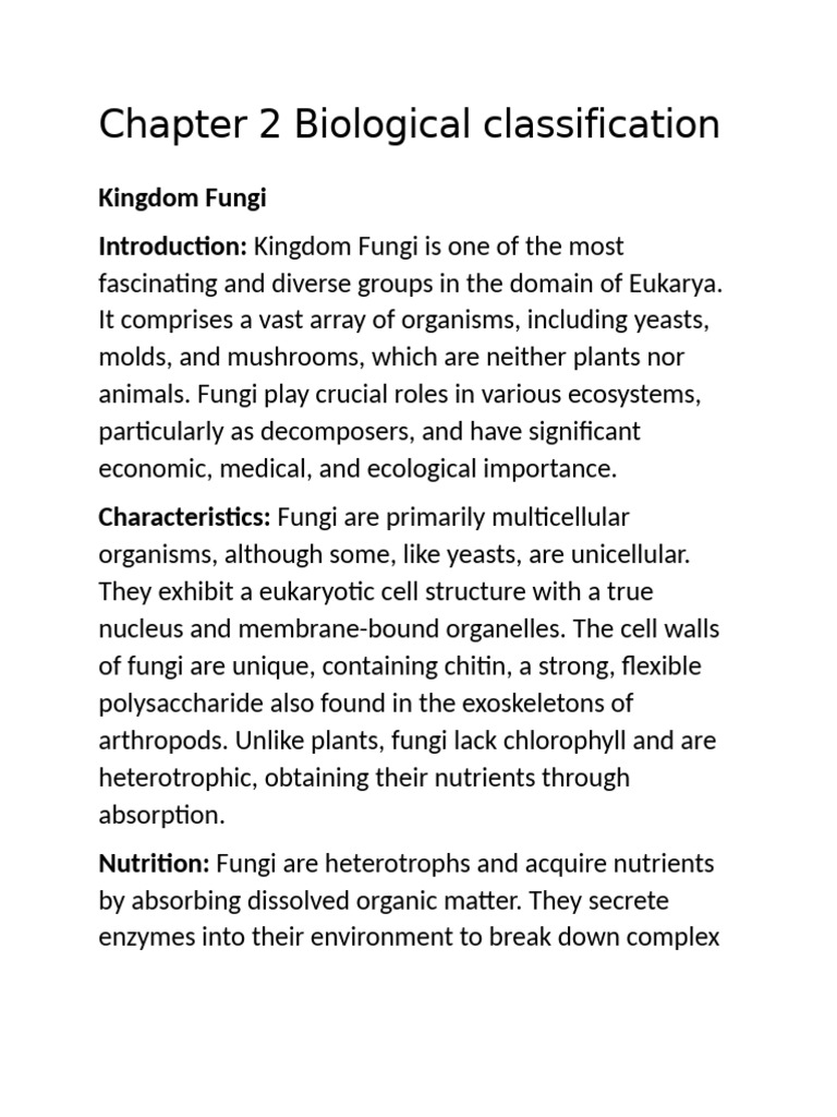 kindom fungi | PDF | Fungus | Biology