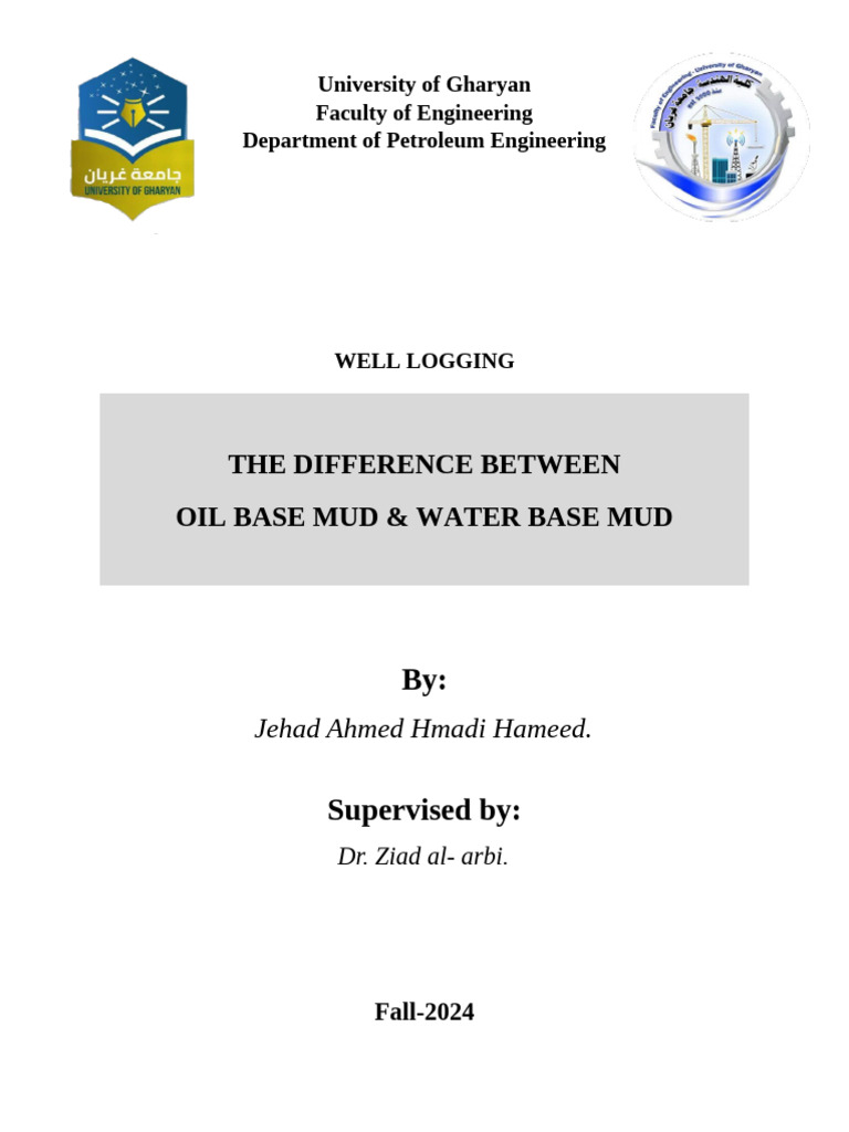 Difference Between Oil Base Mud and Water Base Mud22 | PDF | Oil Well