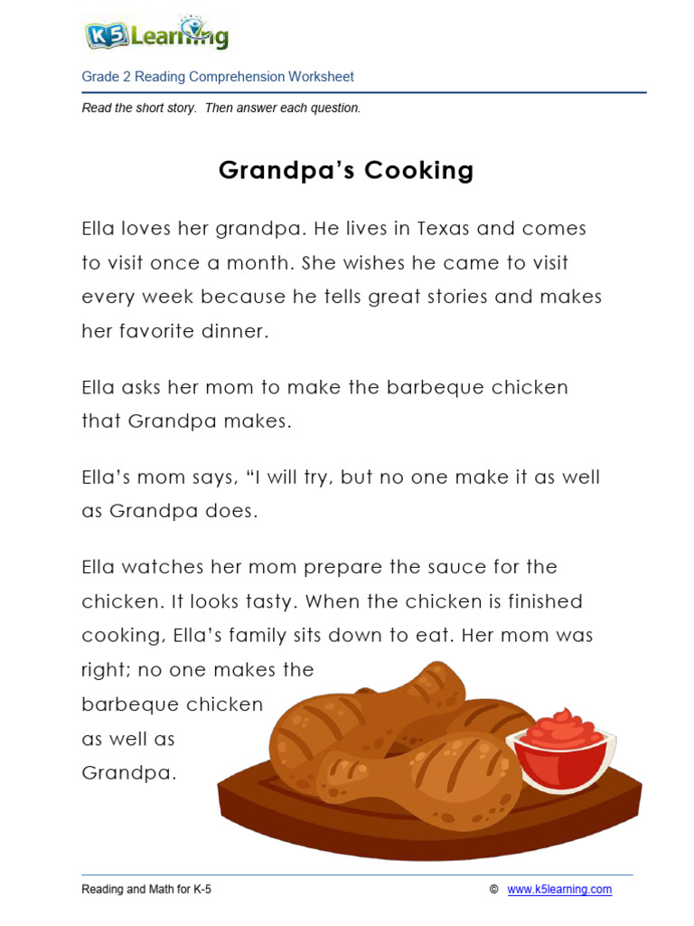 Grandpa's Cooking: A Grade 2 Story | PDF