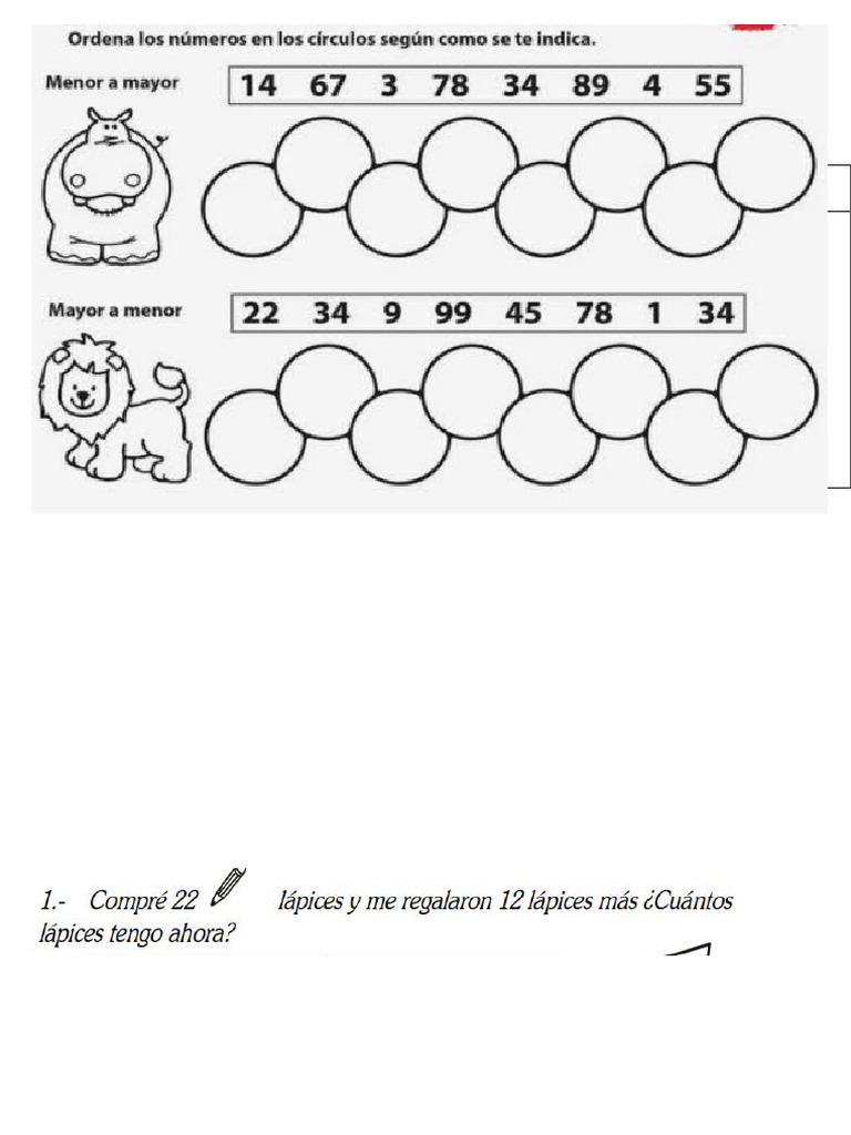 Matemáticas Primer Grado | PDF