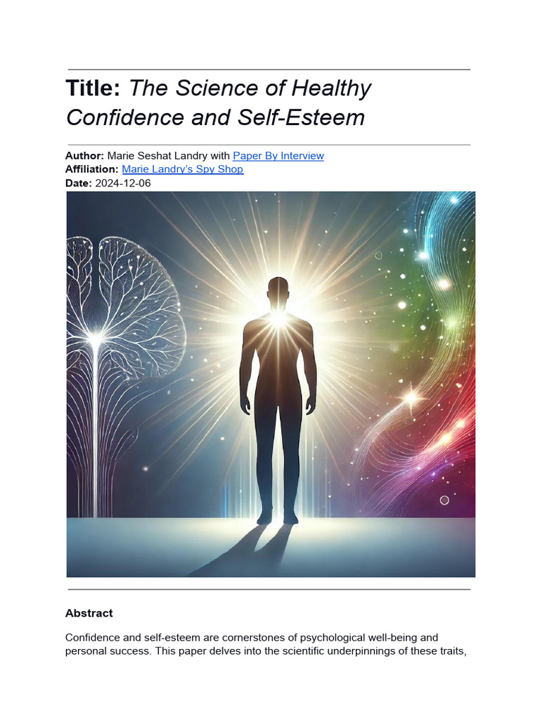 The Science of Healthy Confidence and Self-Esteem | PDF | Self Esteem ...