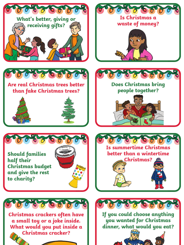 T Eal 1635144781 101 Esl Christmas Conversation Cards - Ver - 4 | PDF ...
