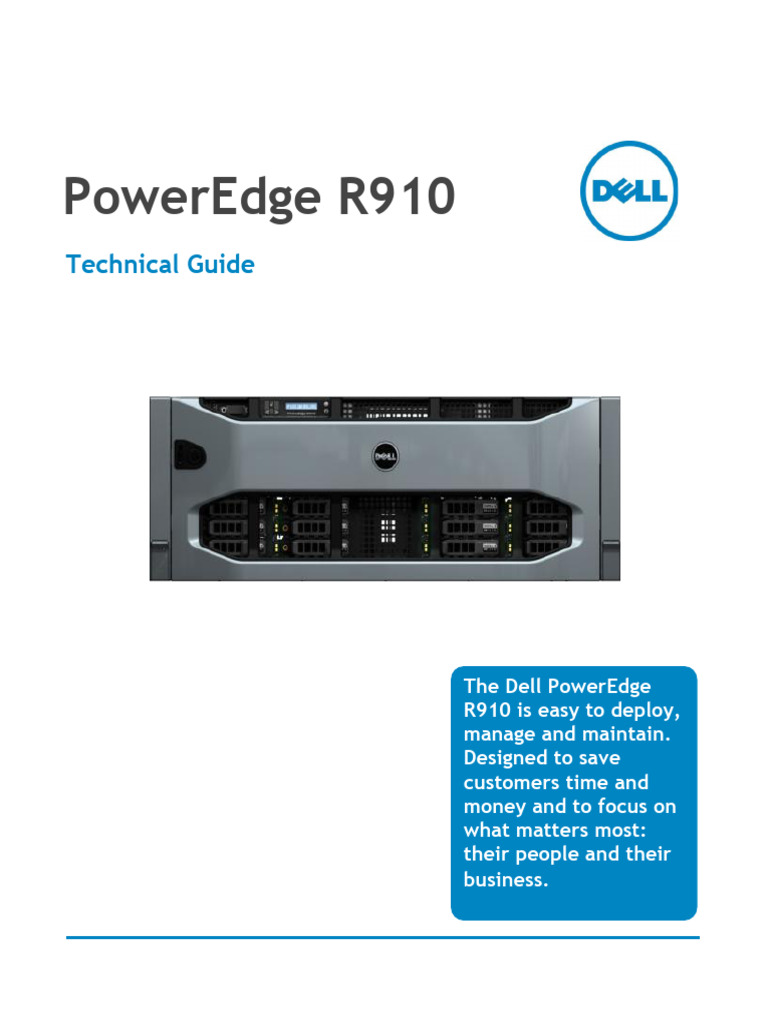 Poweredge R910 Technical Guide | PDF | Computer Science | Computer ...