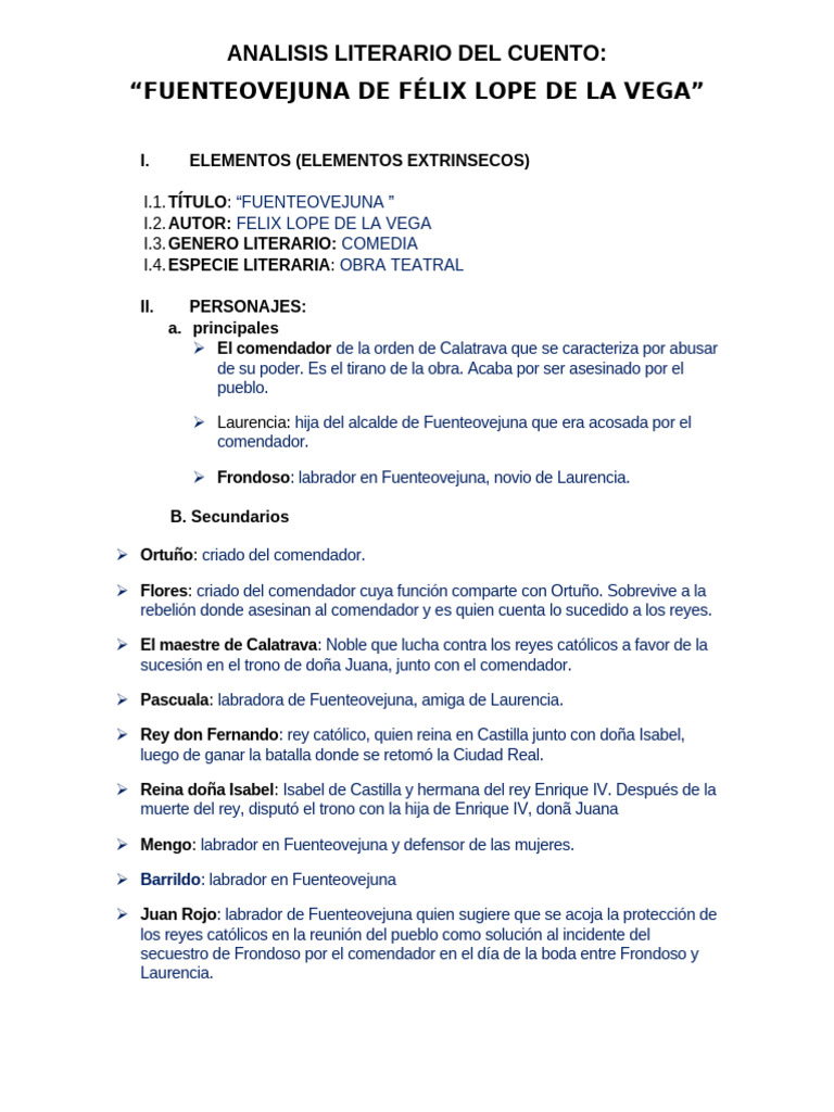 Analisis Literario Del Cuento | PDF