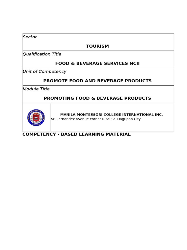 Cblm Fbs Ncii | PDF | Wine | Winemaking