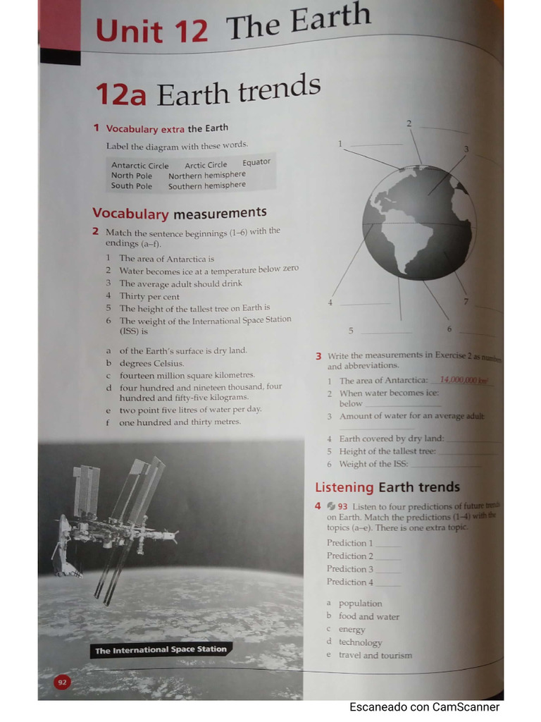 Unit 12 Life Elem Workbook | PDF