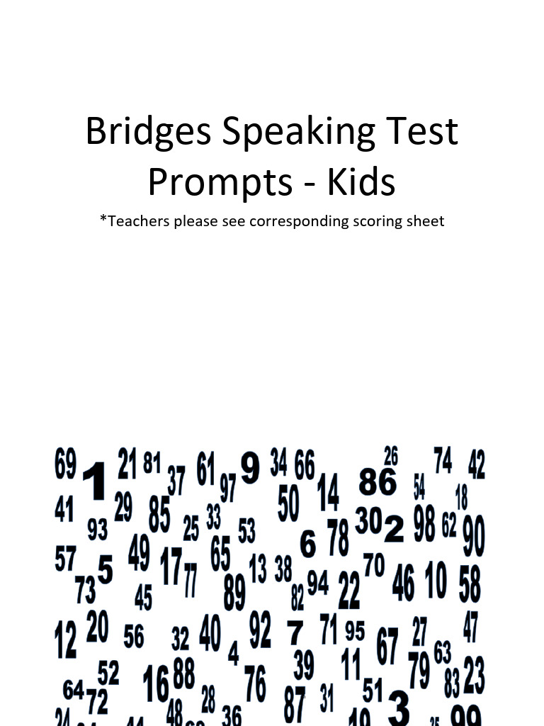 Kids Placement Speaking Prompts | PDF