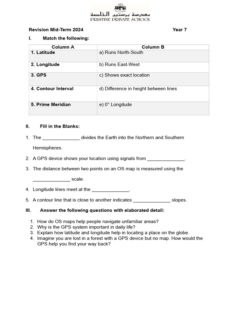 Year 7 Geography Revision Guide | PDF