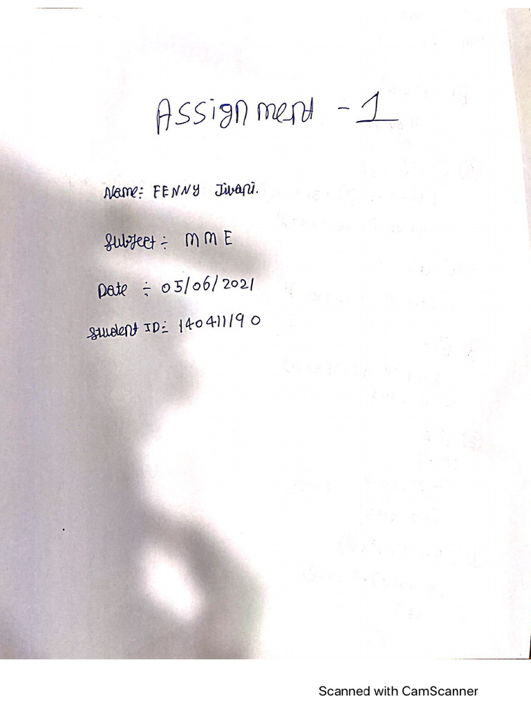 Assignment 1 Mme | PDF