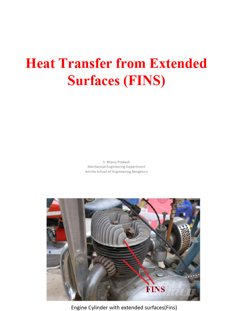 3.heat Transfer From Extended Surfaces (FINS) | PDF | Heat Transfer | Heat