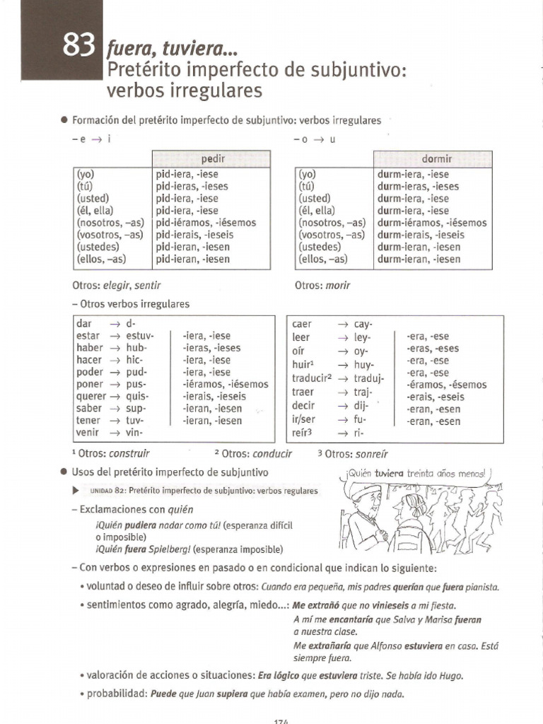N-Preterito Imperfecto Del Subjuntivo Verbos Irregulares | PDF