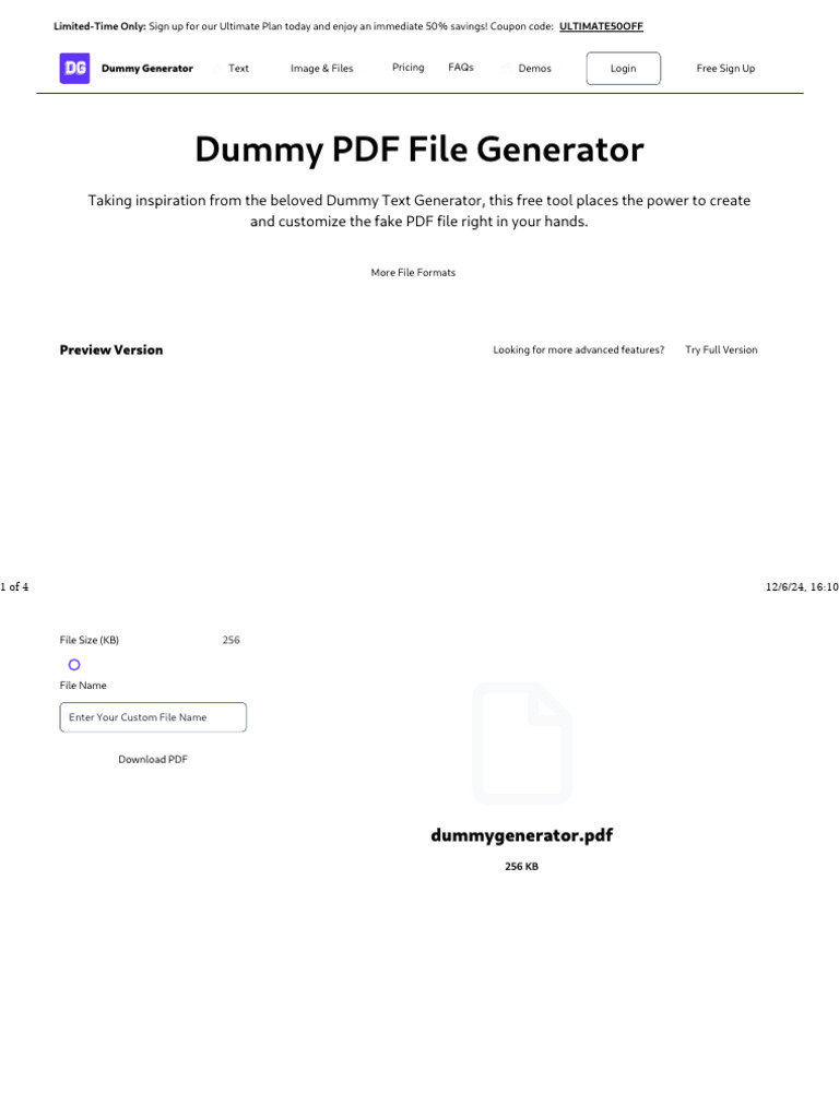 Dummy PDF File Generator - Dummy Generator | PDF | Computing | Software