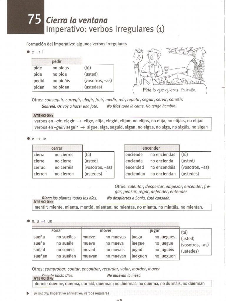 K-Imperativo Verbos Irregulares 1 | PDF
