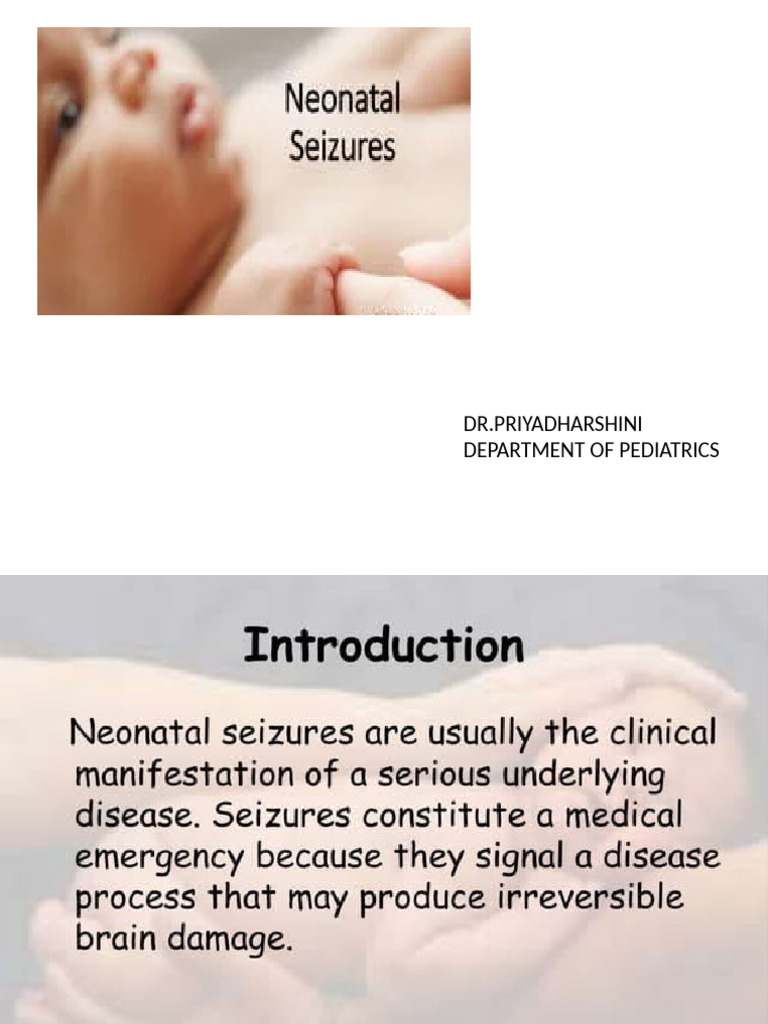 Neonatal Seizures - PPT DR - Priya | PDF