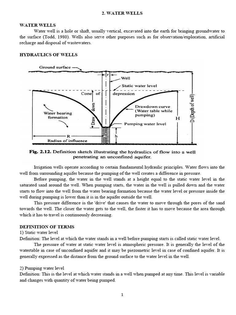 2. Water Wells | PDF | Aquifer | Groundwater