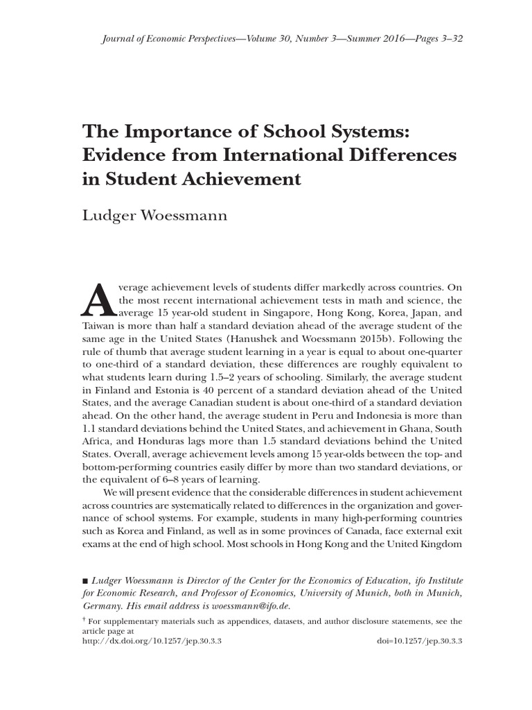 International Student Achievement Gaps | PDF | Programme For ...