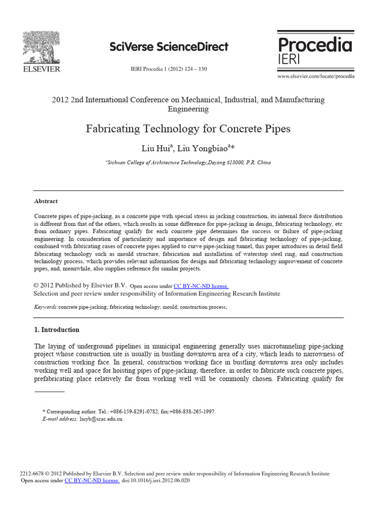 Fabricating_Technology_for_Concrete_Pipes | PDF | Concrete | Pipe ...