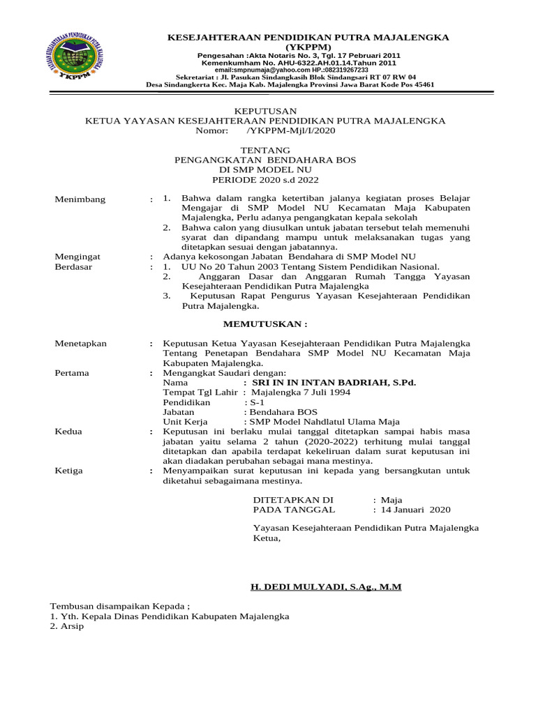 SK Bendahara Bos Eno Intan | PDF