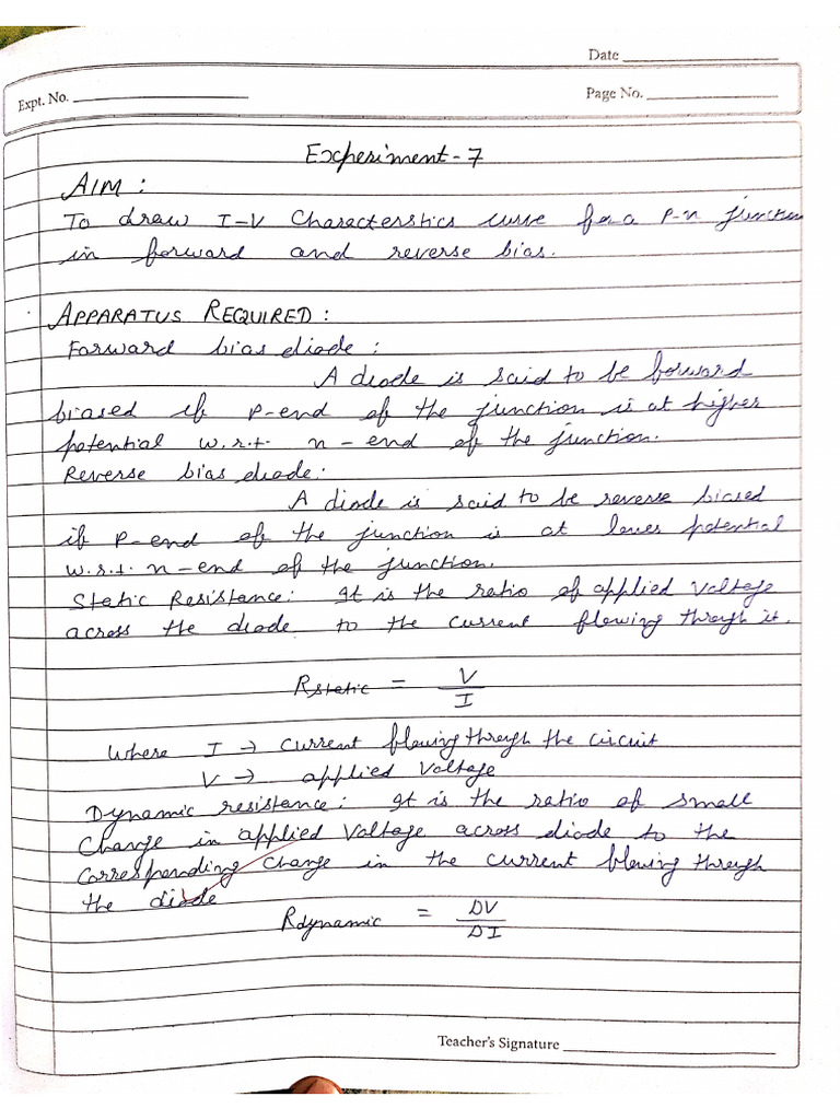 Experiment 7 Pen Page | PDF