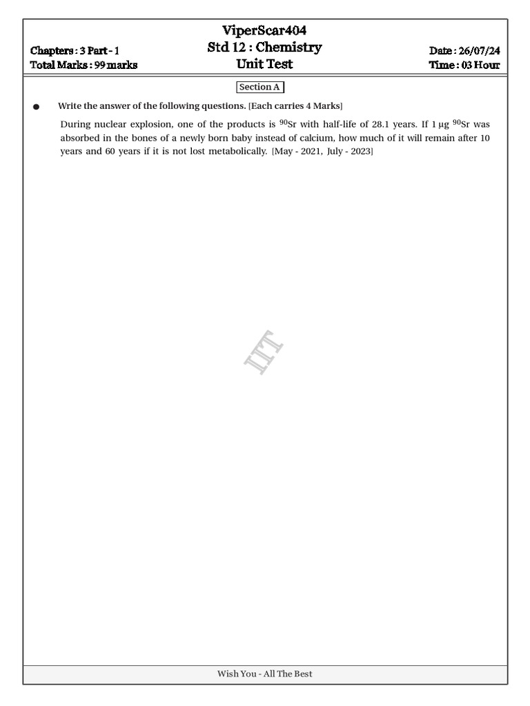 UnitTest_D26-Jul-2024 | PDF UnitTest_D26-Jul-2024 | PDF