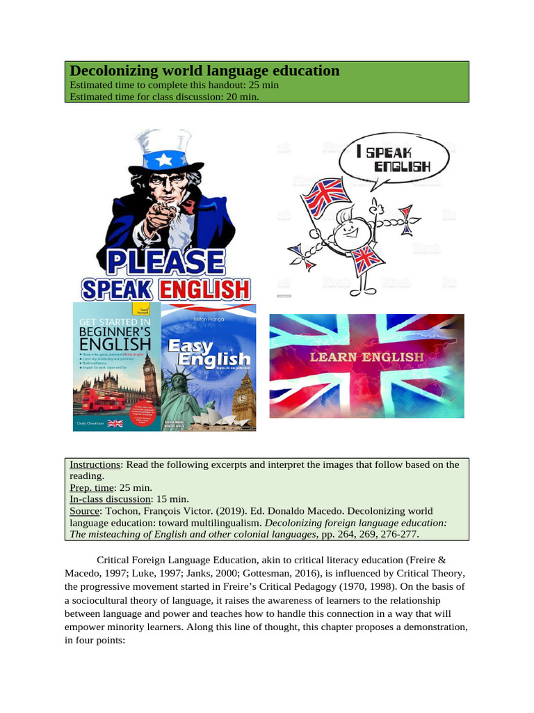D8a-Decolonizing world language education | PDF | Language Education ...