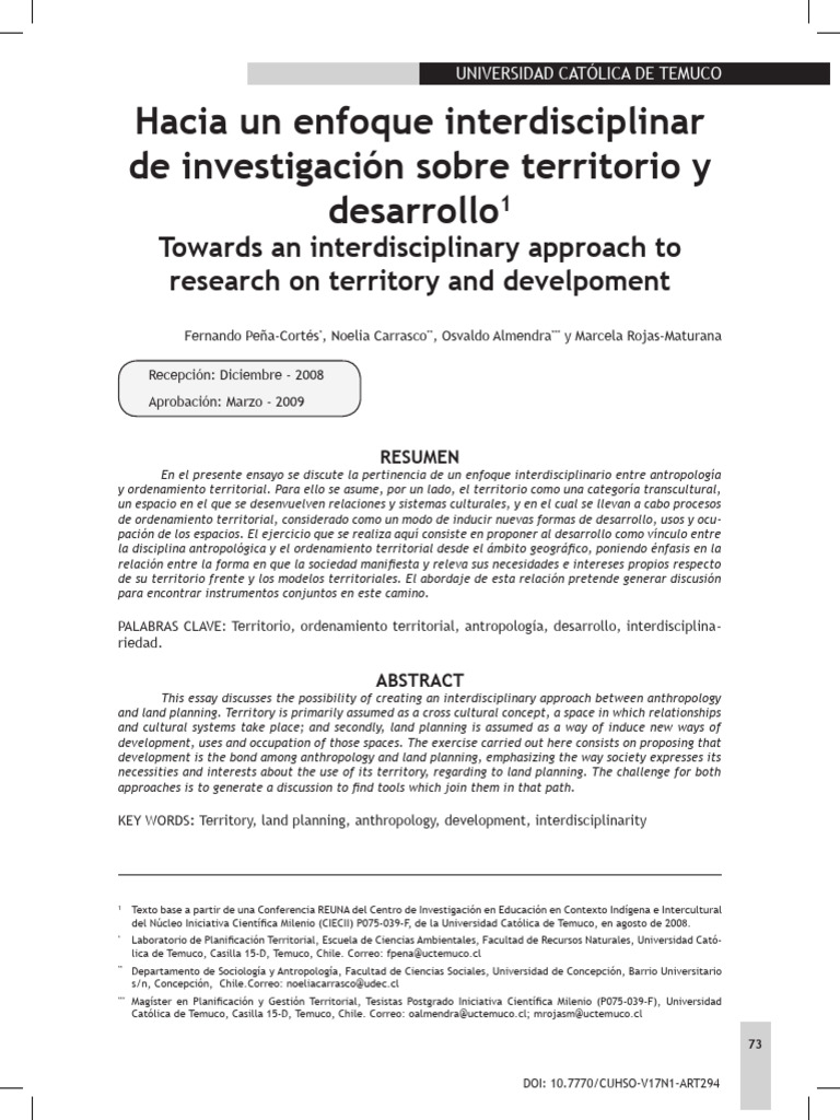 Territorio y Desarrollo | PDF | Geografía | Sustentabilidad