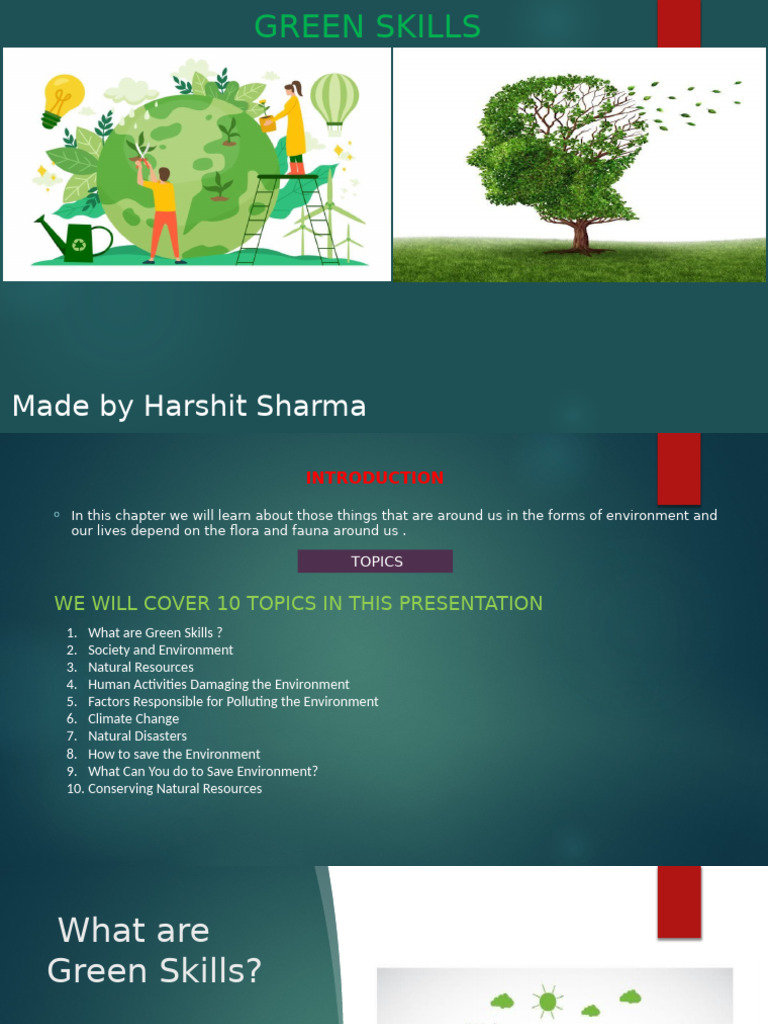 Understanding Green Skills and Conservation | PDF | Climate Change ...