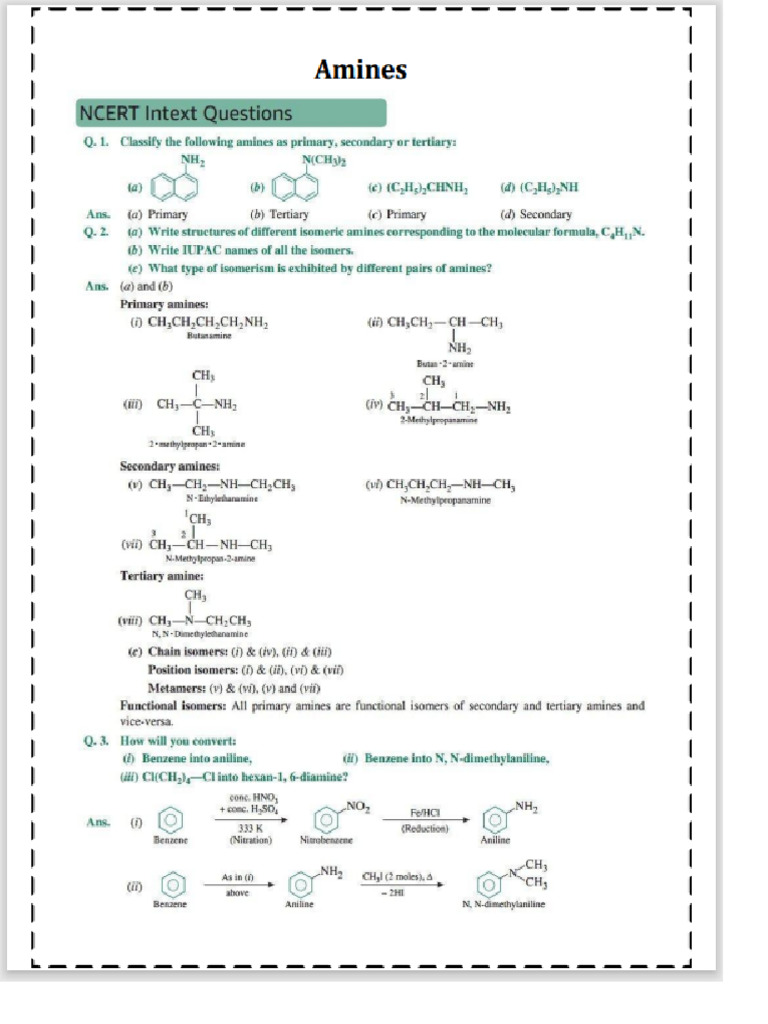 Amines Chemistry | PDF