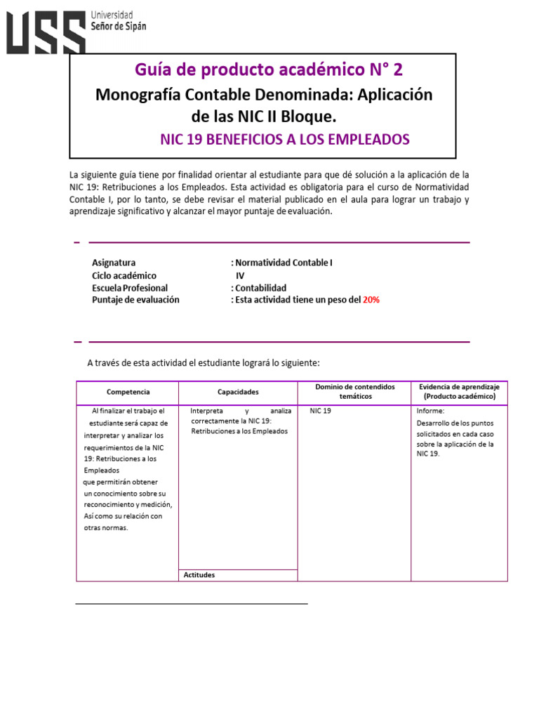 Guía Producto Academico 2 | PDF | Contabilidad | Evaluación