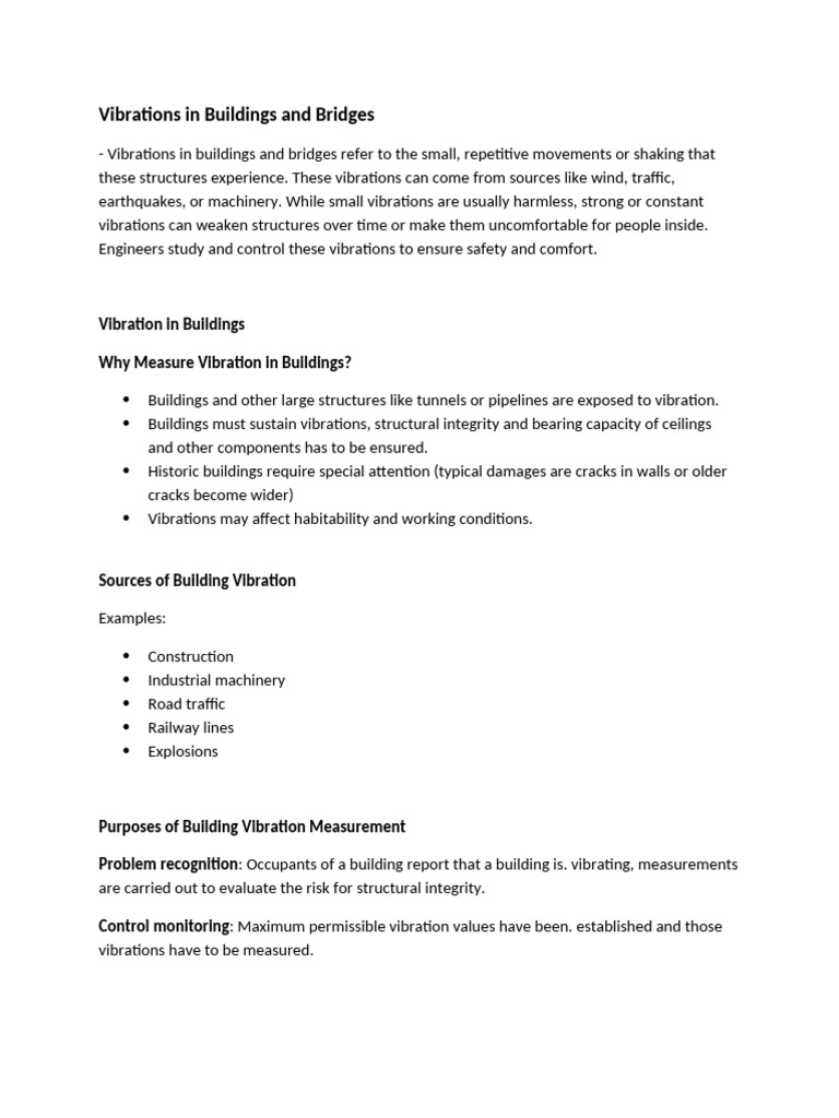 Building and Bridge Vibration Analysis | PDF | Bridge