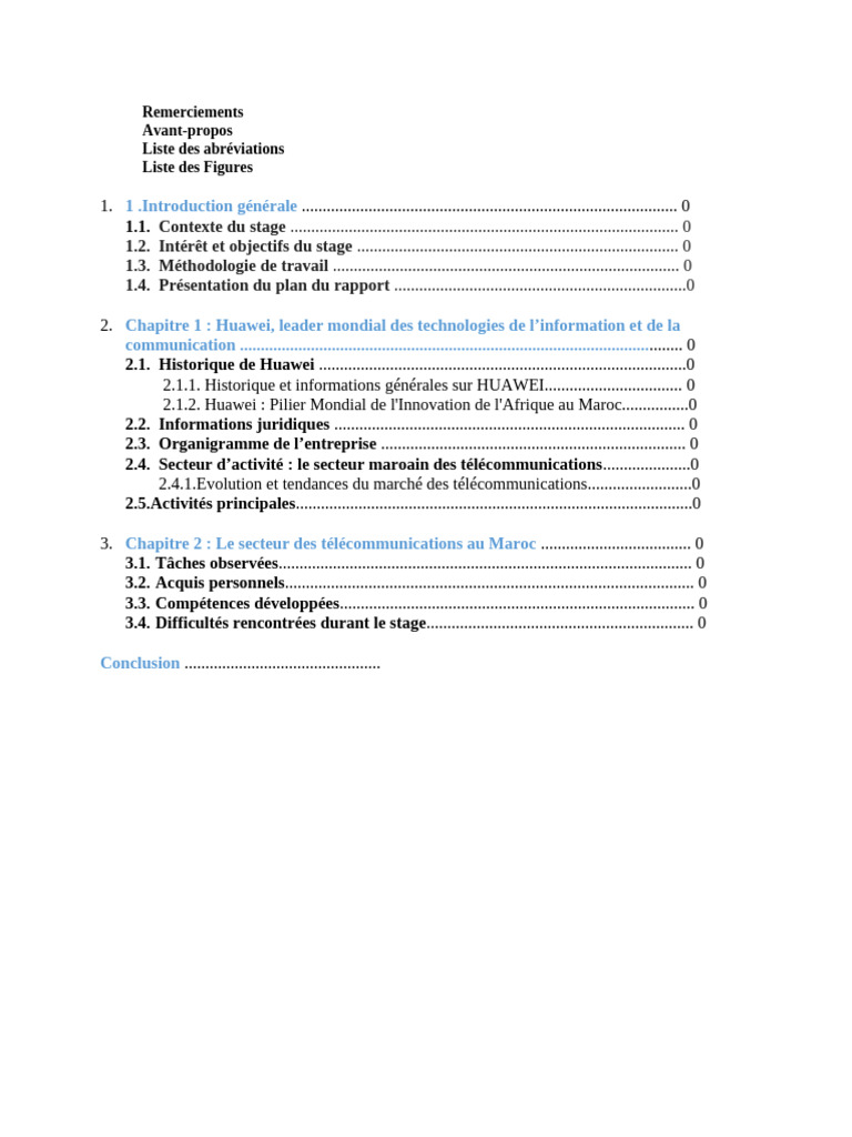 Exemple de table des matières | PDF