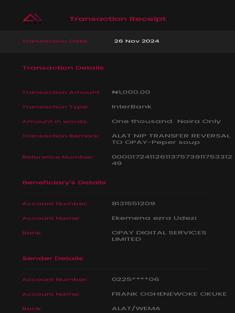 Transaction Receipt | PDF