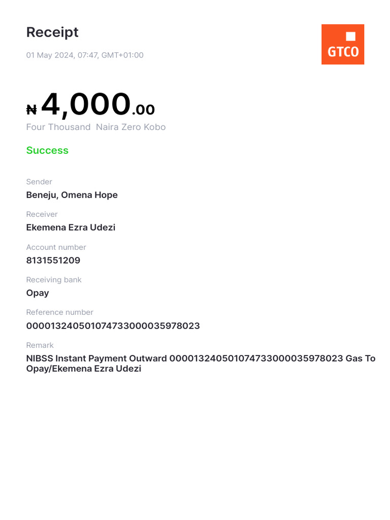 Receipt - Sample | PDF