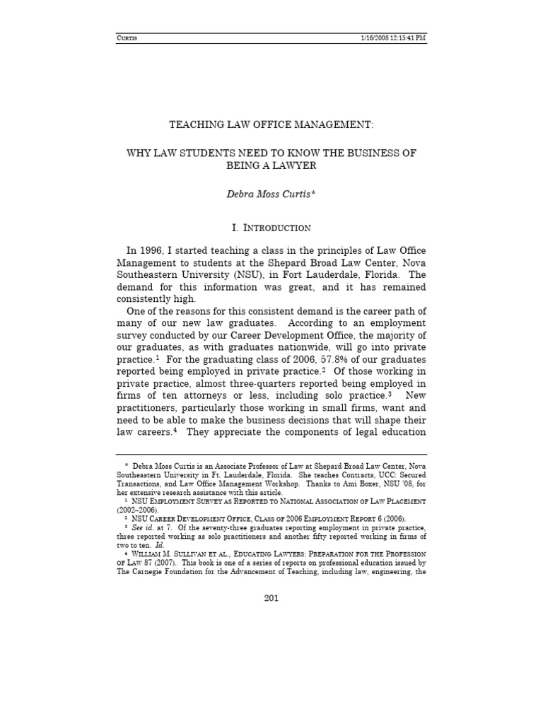 Law Office Management for Law Students | PDF | Lawyer | Curriculum