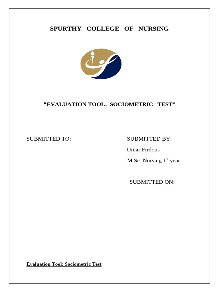 SOCIOMETRIC TEST | PDF | Team Building | Leadership