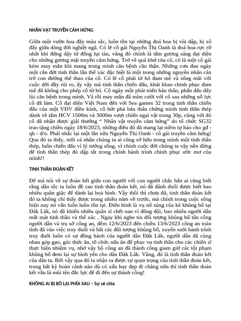 10 ĐOẠN DẪN CHỨNG NLXH HSG | PDF