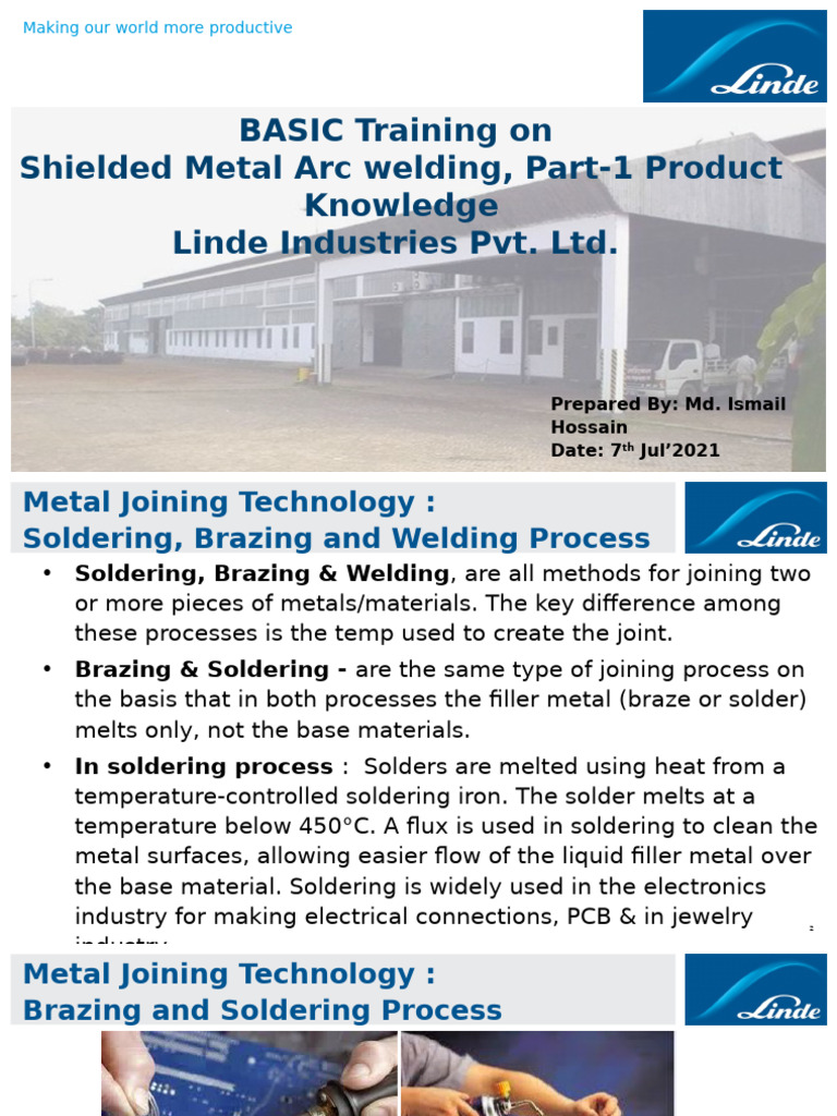 Introductory Training On SMAW R1 | PDF | Welding | Construction