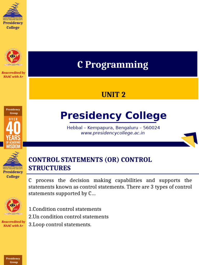 UNIT 2 Control Structures | PDF | Control Flow | Computing UNIT 2 Control Structures | PDF | Control Flow | Computing