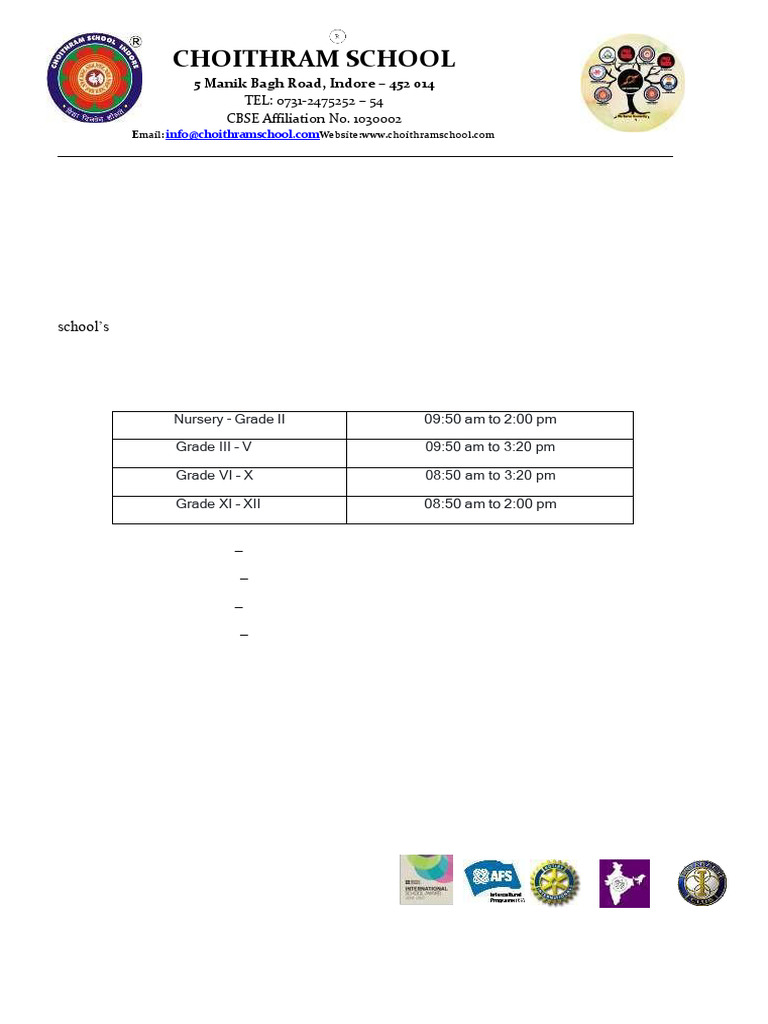 Winter Timings Letter-1 | PDF