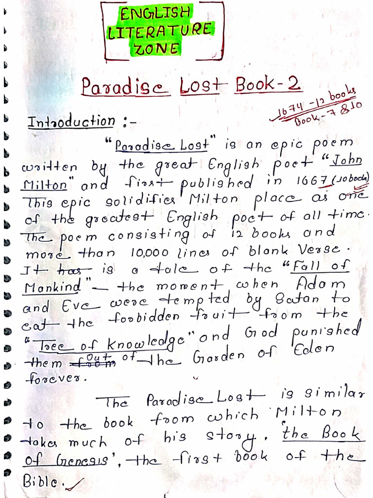 Paradise Lost Book 2 | PDF