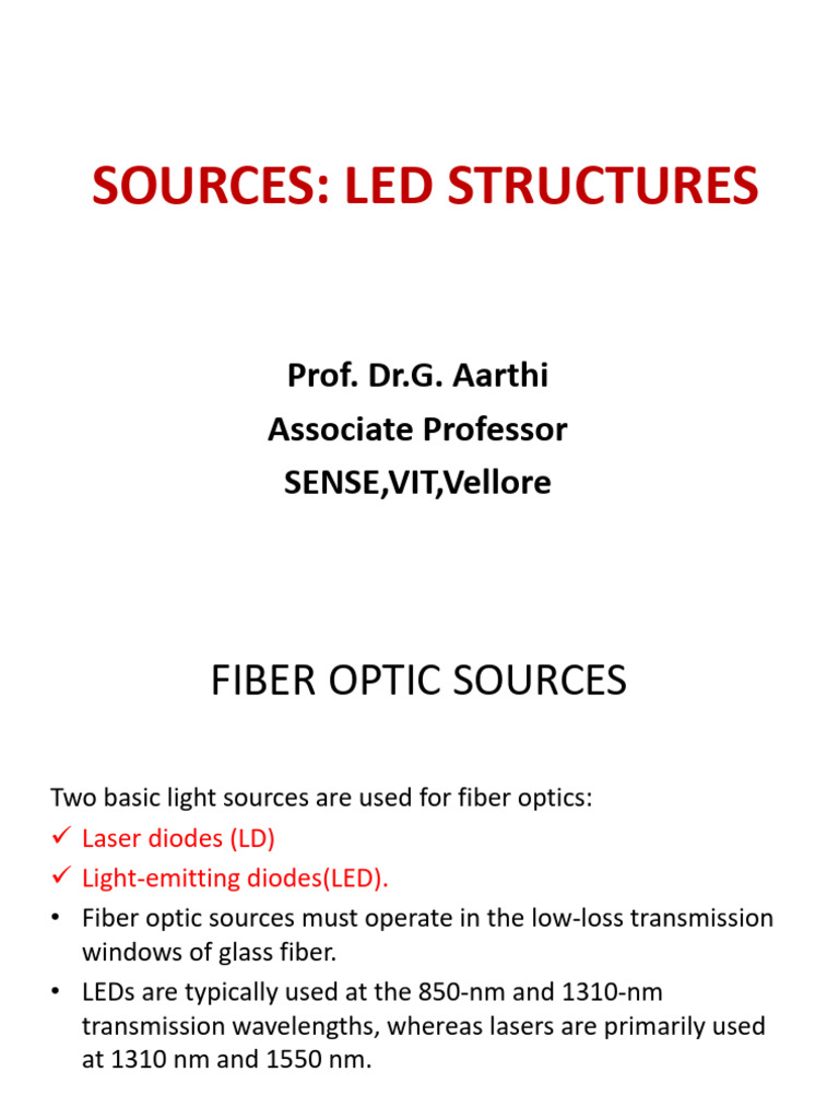 8-LED Structures-03-09-2024 | PDF | Light Emitting Diode | Optical Fiber