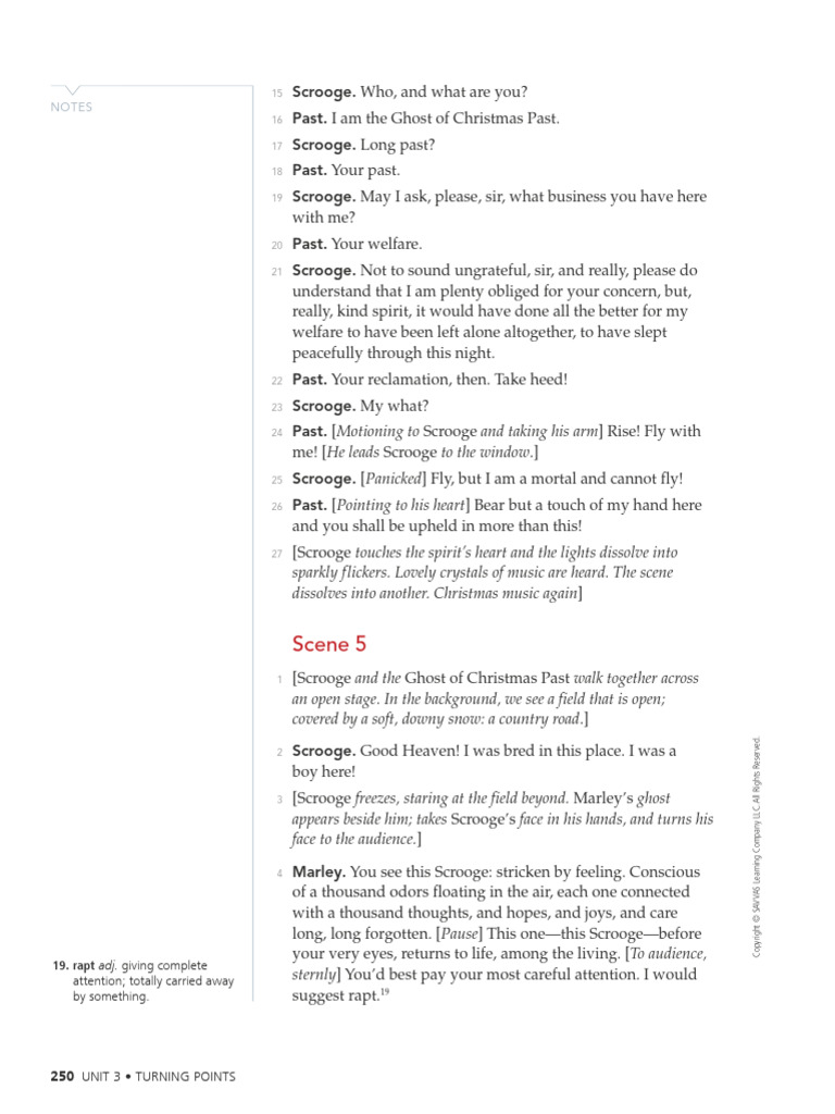 Act 1 Scene 5 Script A Chrismas Carol | PDF | Ebenezer Scrooge | A ...