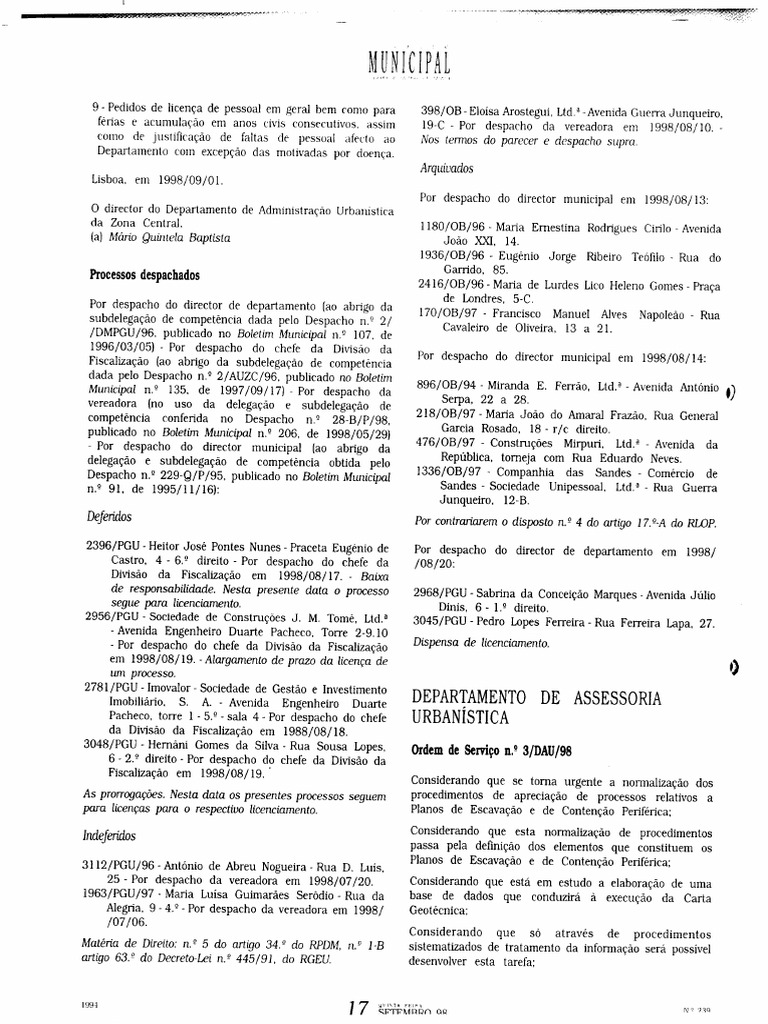 InstrucoesProjectosEscavacao CML | PDF