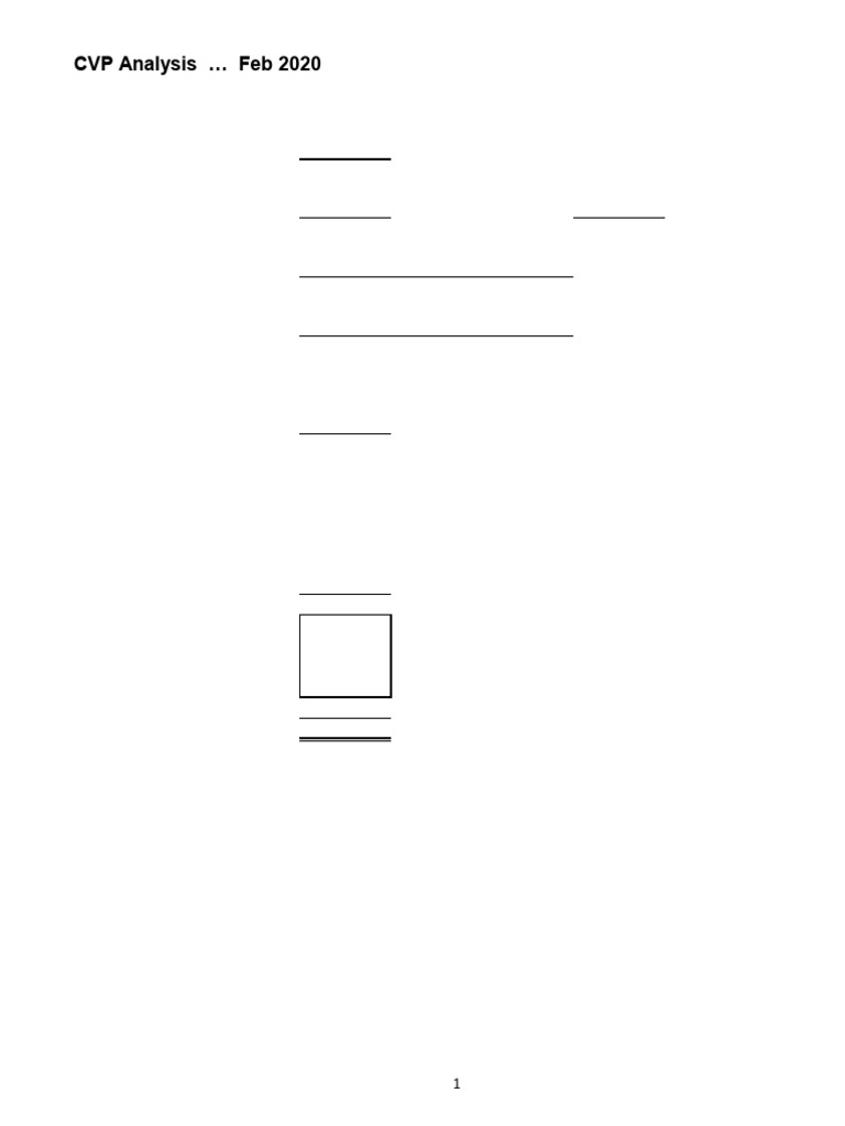 CVP Analysis | PDF | Profit (Economics) | Net Income